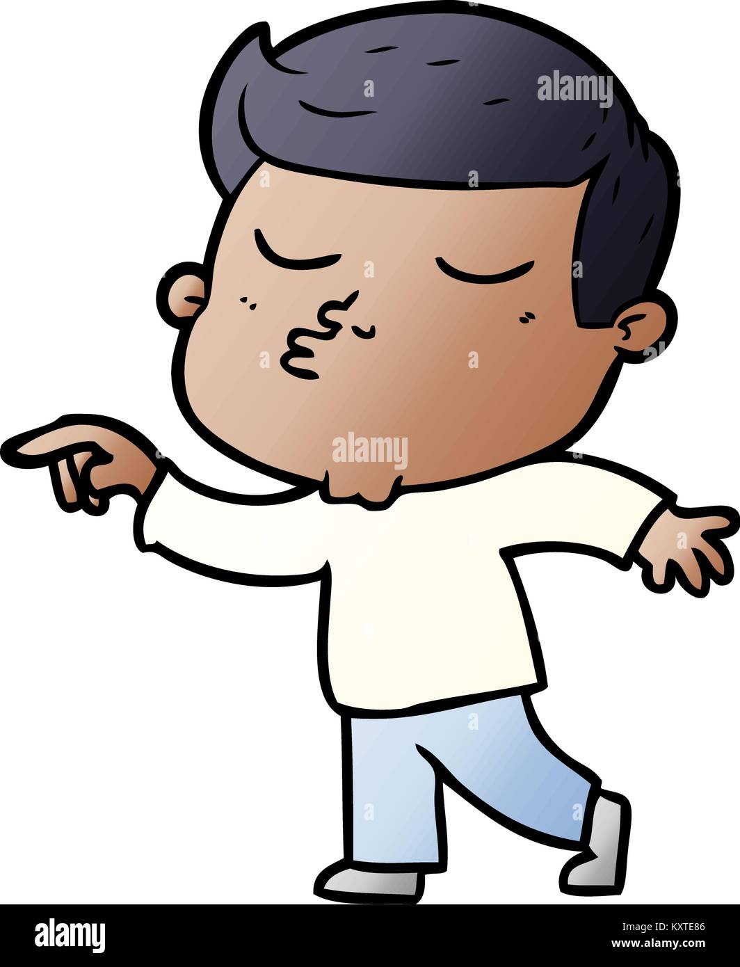 cartoon model guy pouting Stock Vector Image & Art - Alamy