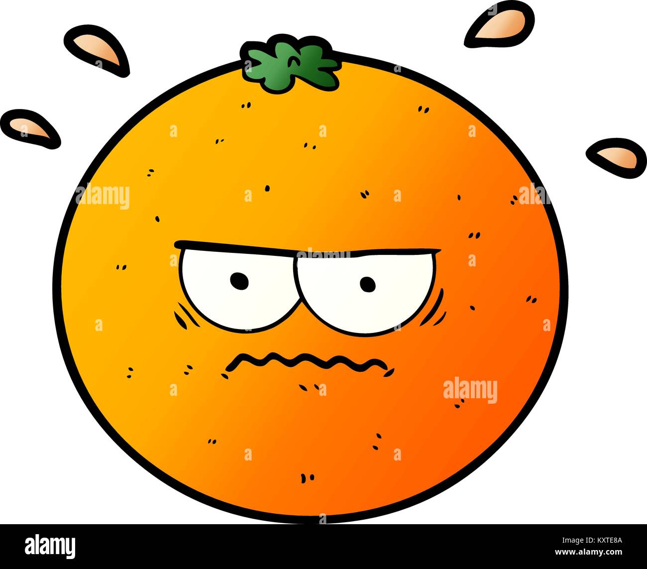 cartoon angry orange Stock Vector Image & Art - Alamy