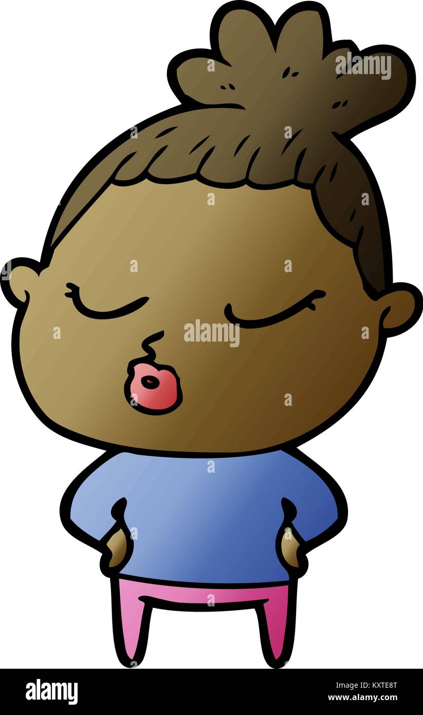 cartoon calm woman Stock Vector Image & Art - Alamy