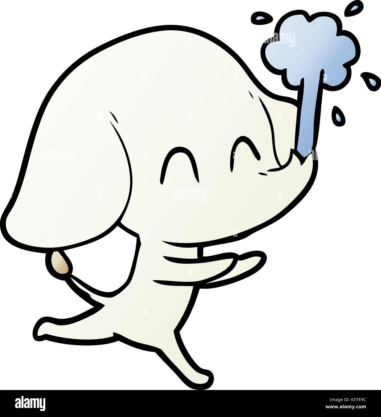 cute cartoon elephant spouting water Stock Vector Image & Art - Alamy