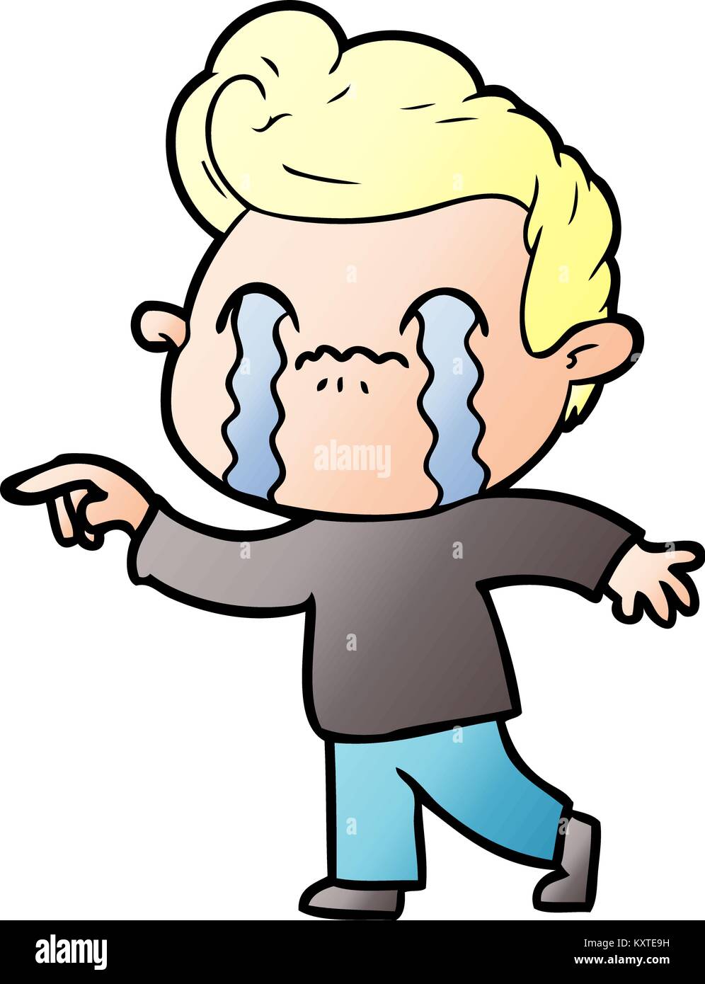 cartoon man crying Stock Vector Image & Art - Alamy