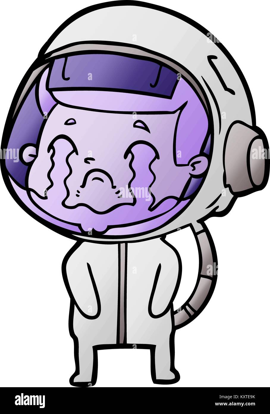 cartoon crying astronaut Stock Vector Image & Art - Alamy