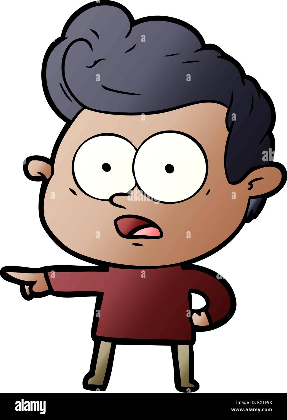 cartoon staring man Stock Vector Image & Art - Alamy