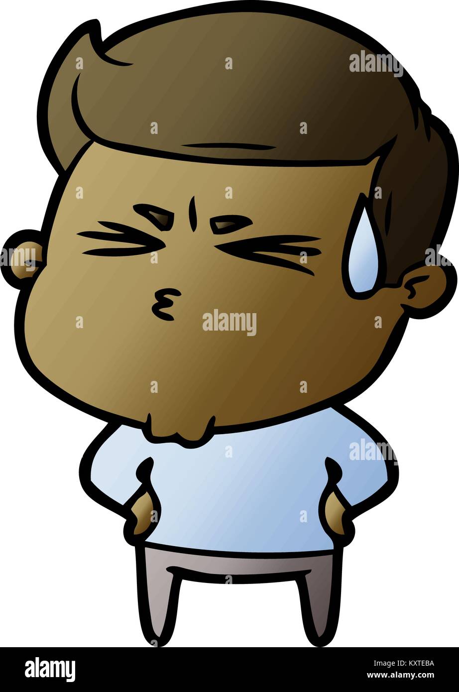 cartoon frustrated man Stock Vector Image & Art - Alamy