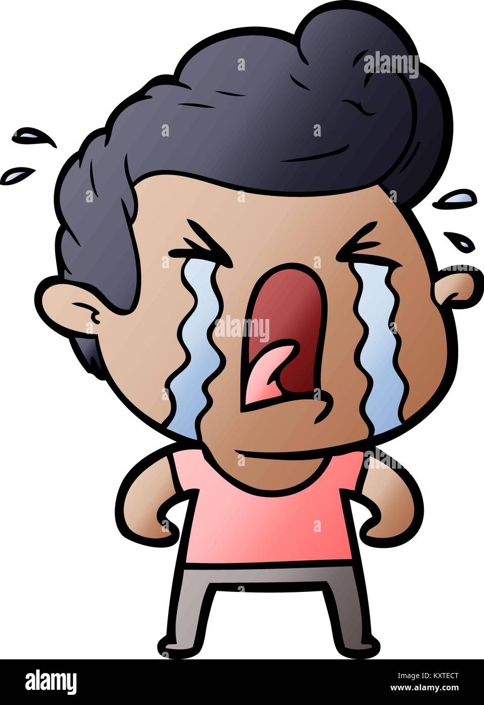 cartoon crying man Stock Vector Image & Art - Alamy
