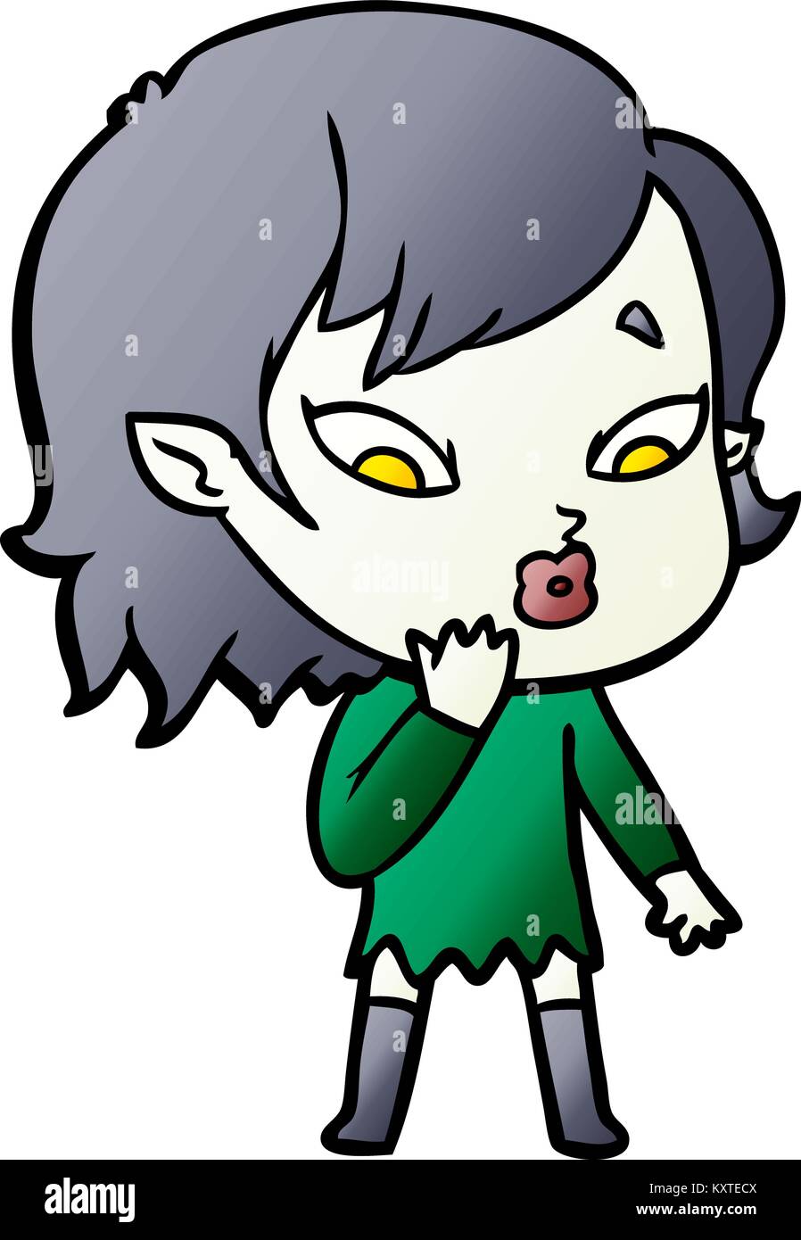 cute cartoon vampire girl Stock Vector Image & Art - Alamy