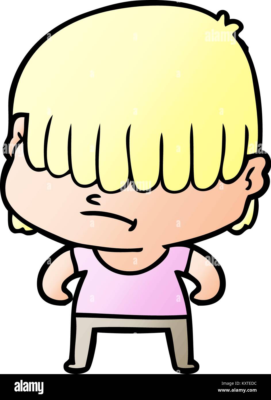 cartoon boy with untidy hair Stock Vector Image & Art - Alamy