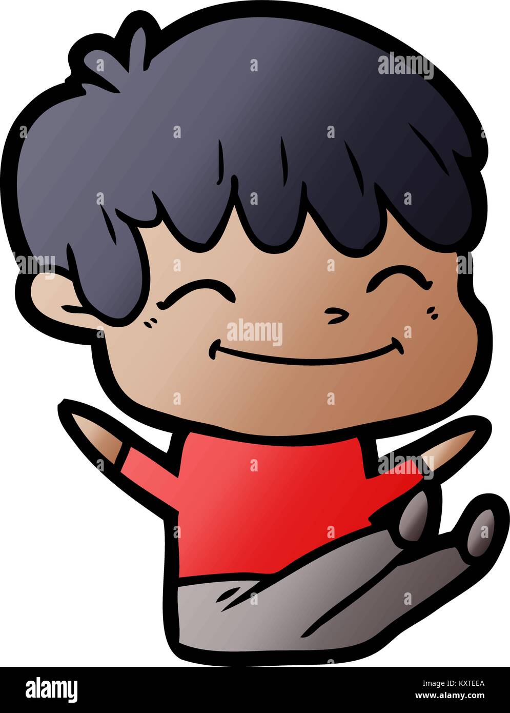 cartoon happy boy Stock Vector Image & Art - Alamy