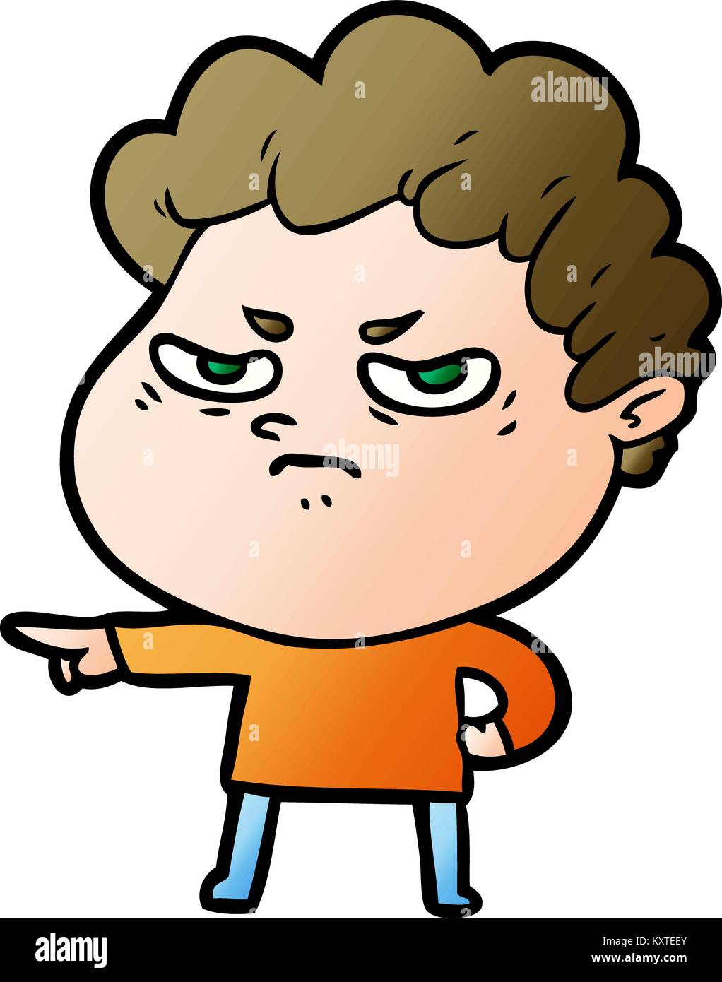 cartoon angry man Stock Vector Image & Art - Alamy