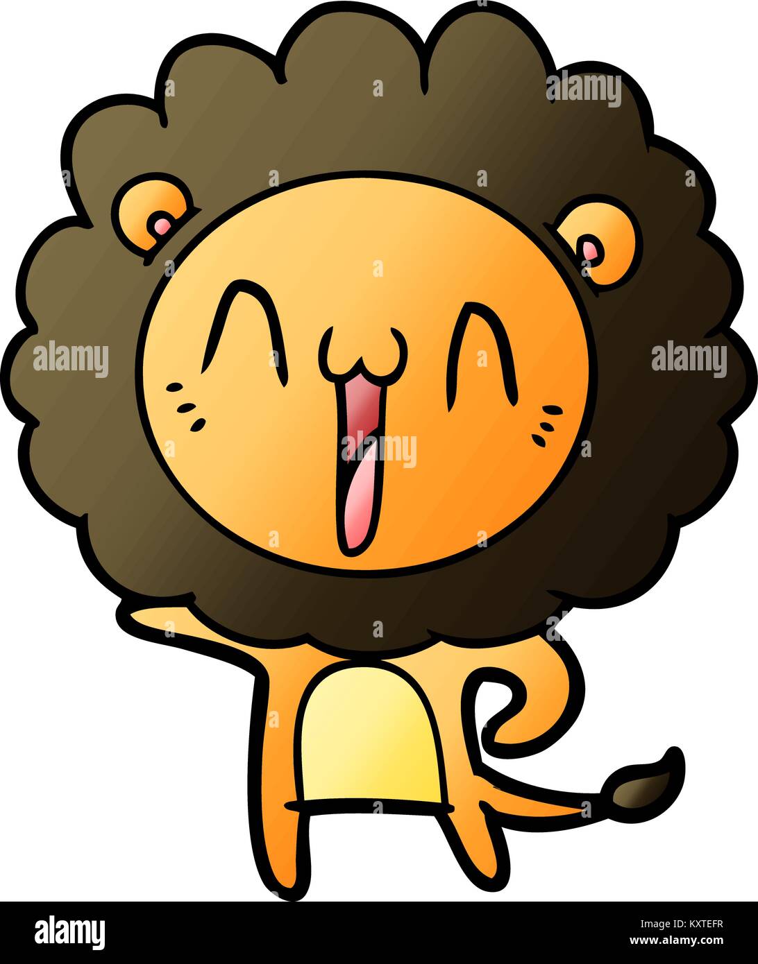 happy cartoon lion Stock Vector Image & Art - Alamy