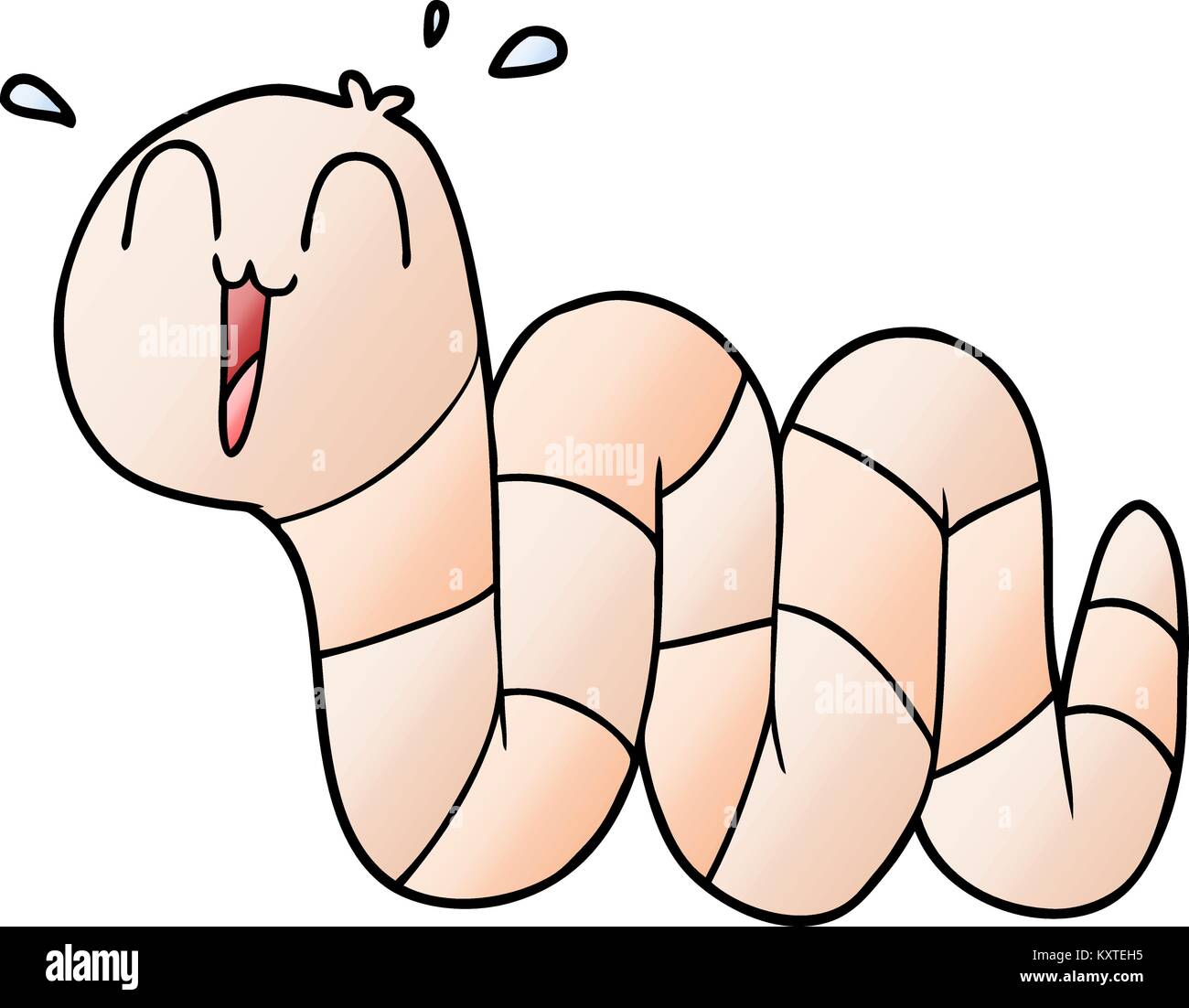 cartoon nervous worm Stock Vector Image & Art - Alamy
