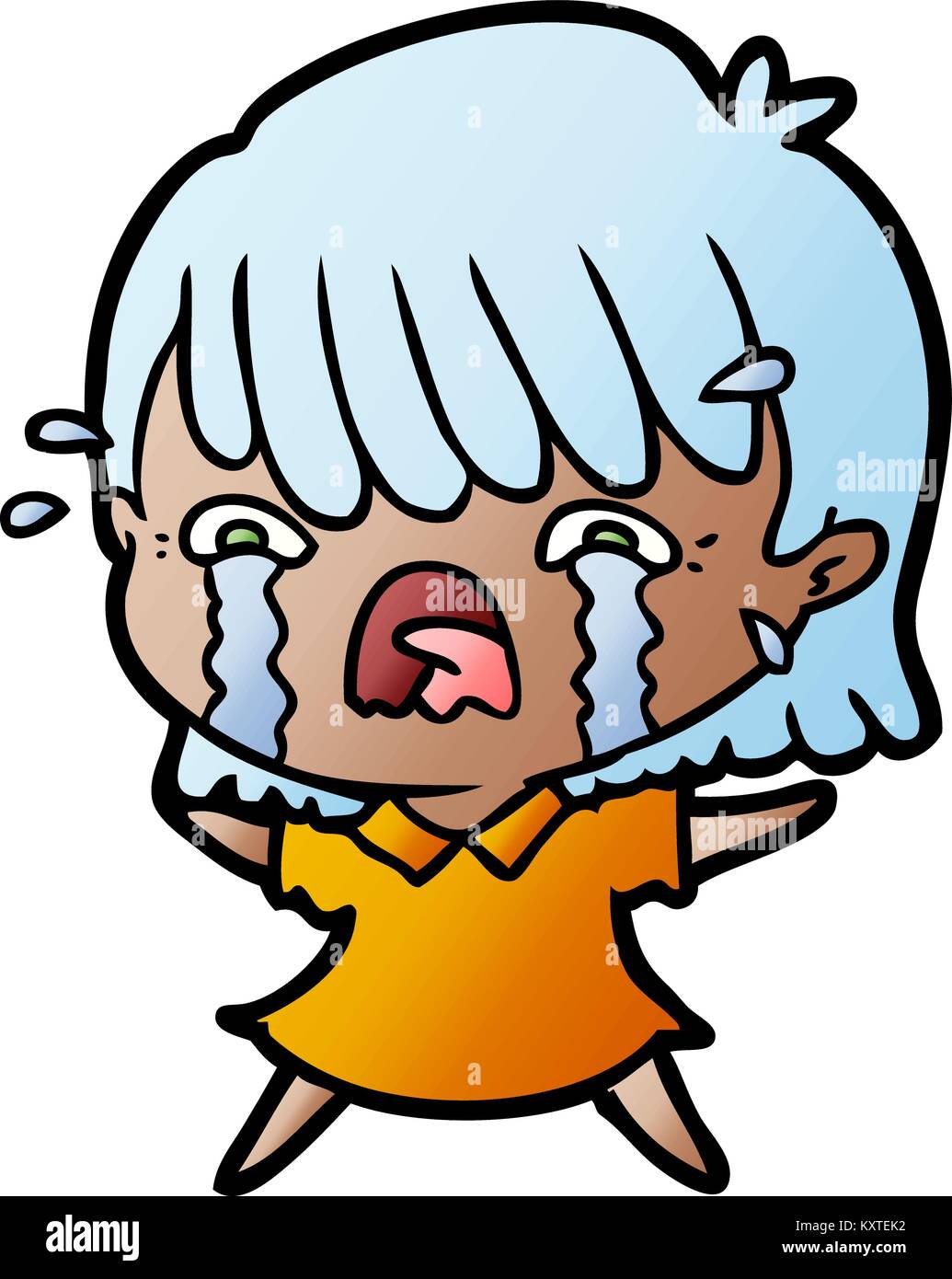 cartoon girl crying Stock Vector Image & Art - Alamy