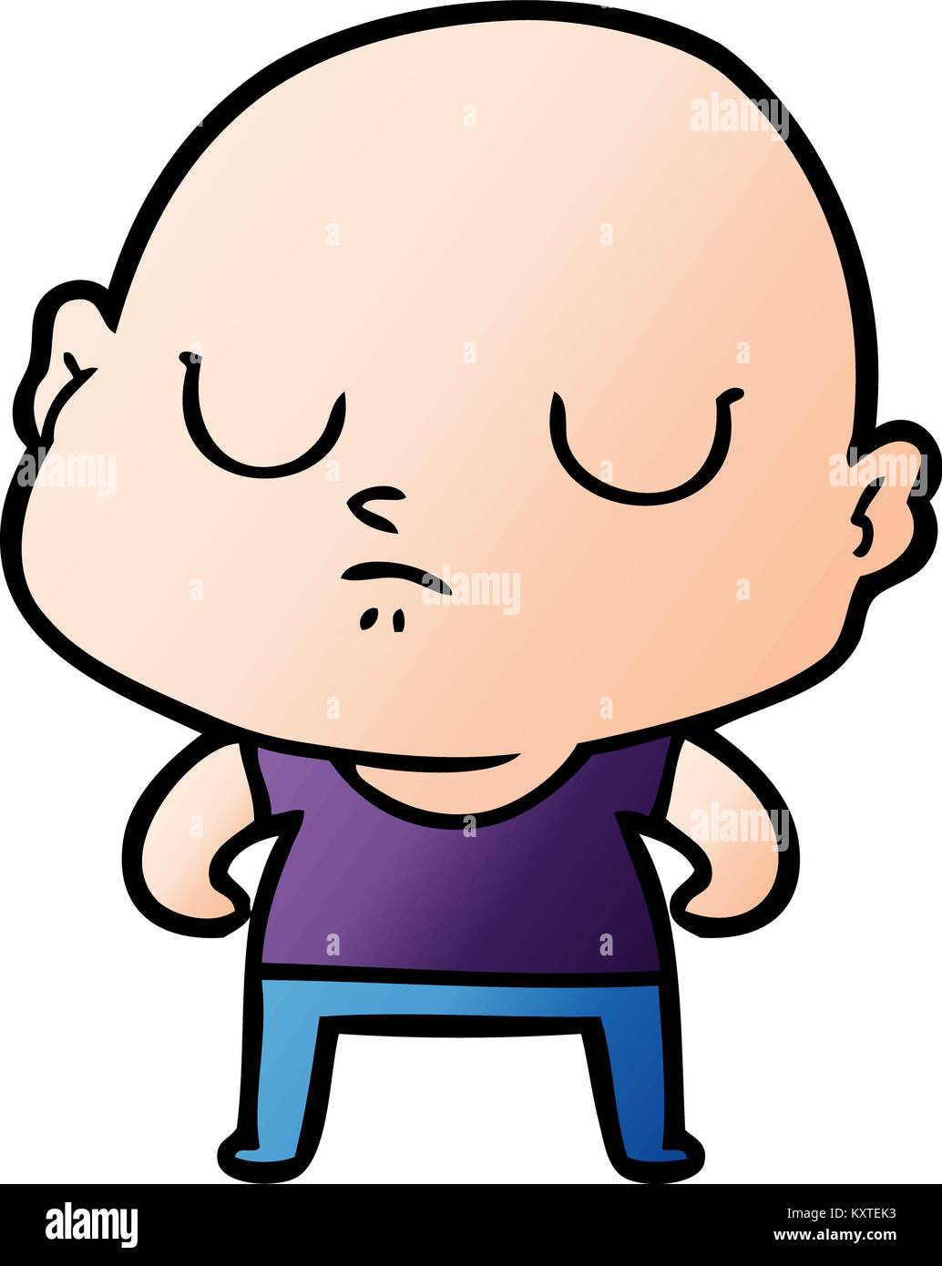cartoon bald man Stock Vector Image & Art - Alamy