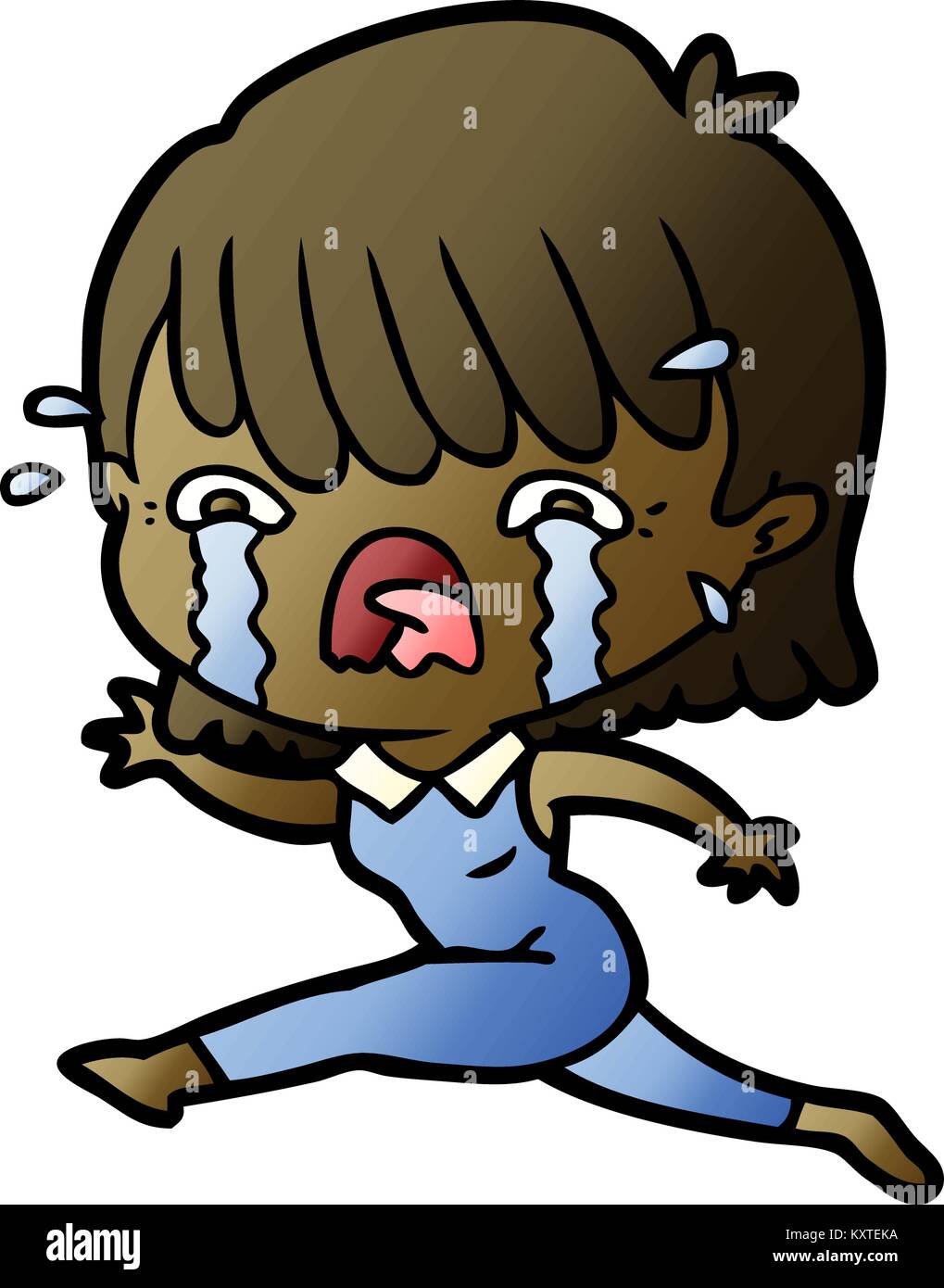 cartoon girl crying Stock Vector Image & Art - Alamy