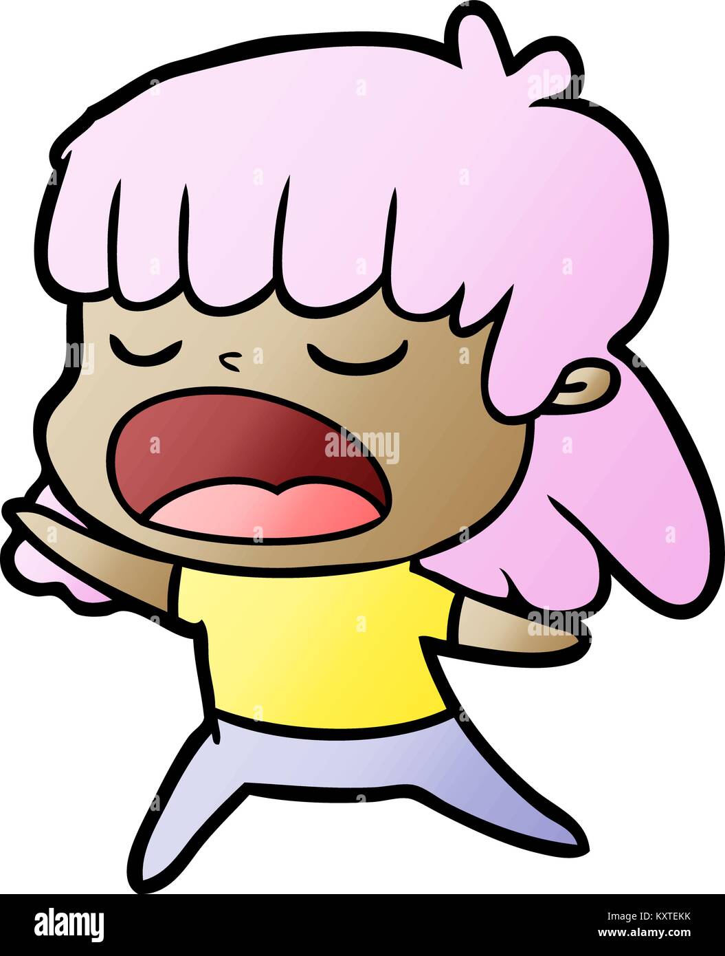 cartoon woman talking loudly Stock Vector Image & Art - Alamy