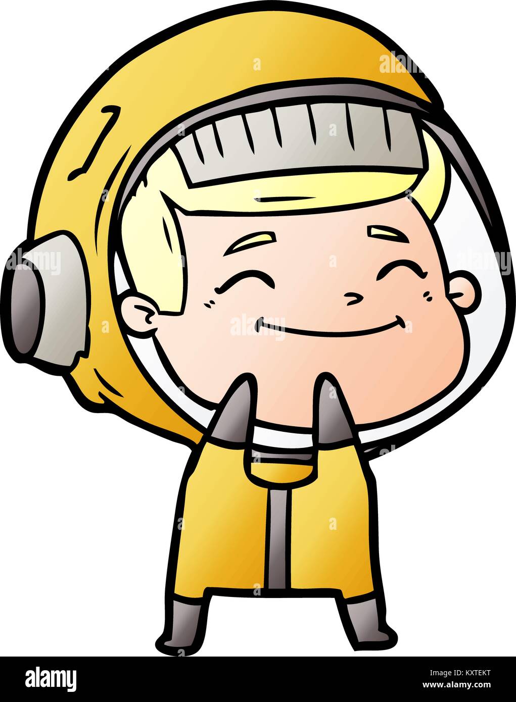 happy cartoon astronaut Stock Vector Image & Art - Alamy