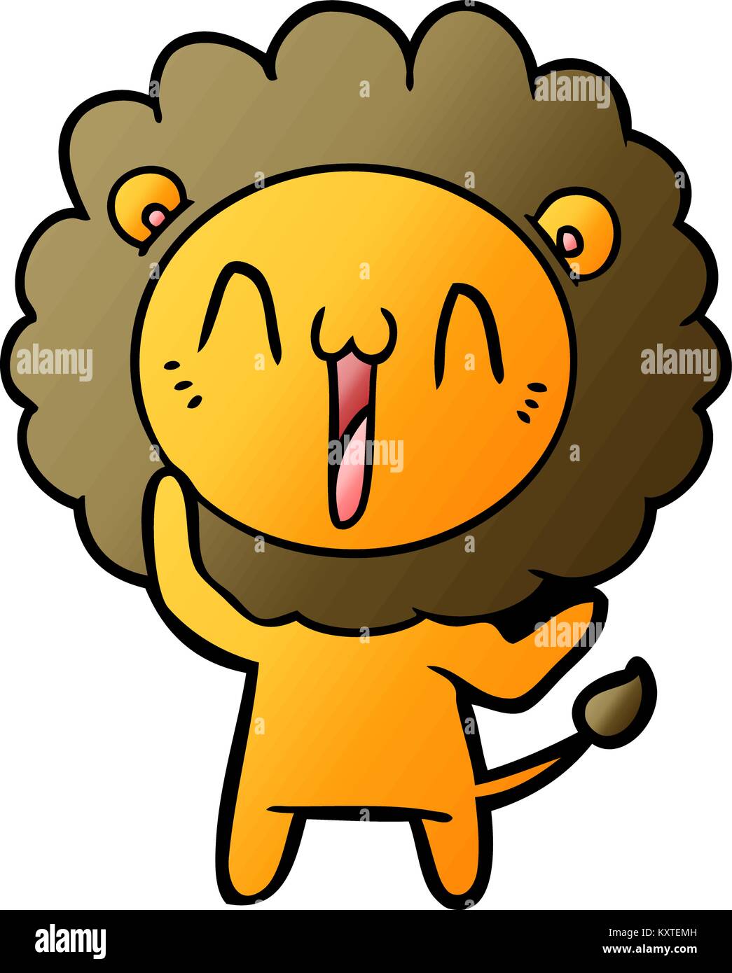 happy cartoon lion Stock Vector Image & Art - Alamy