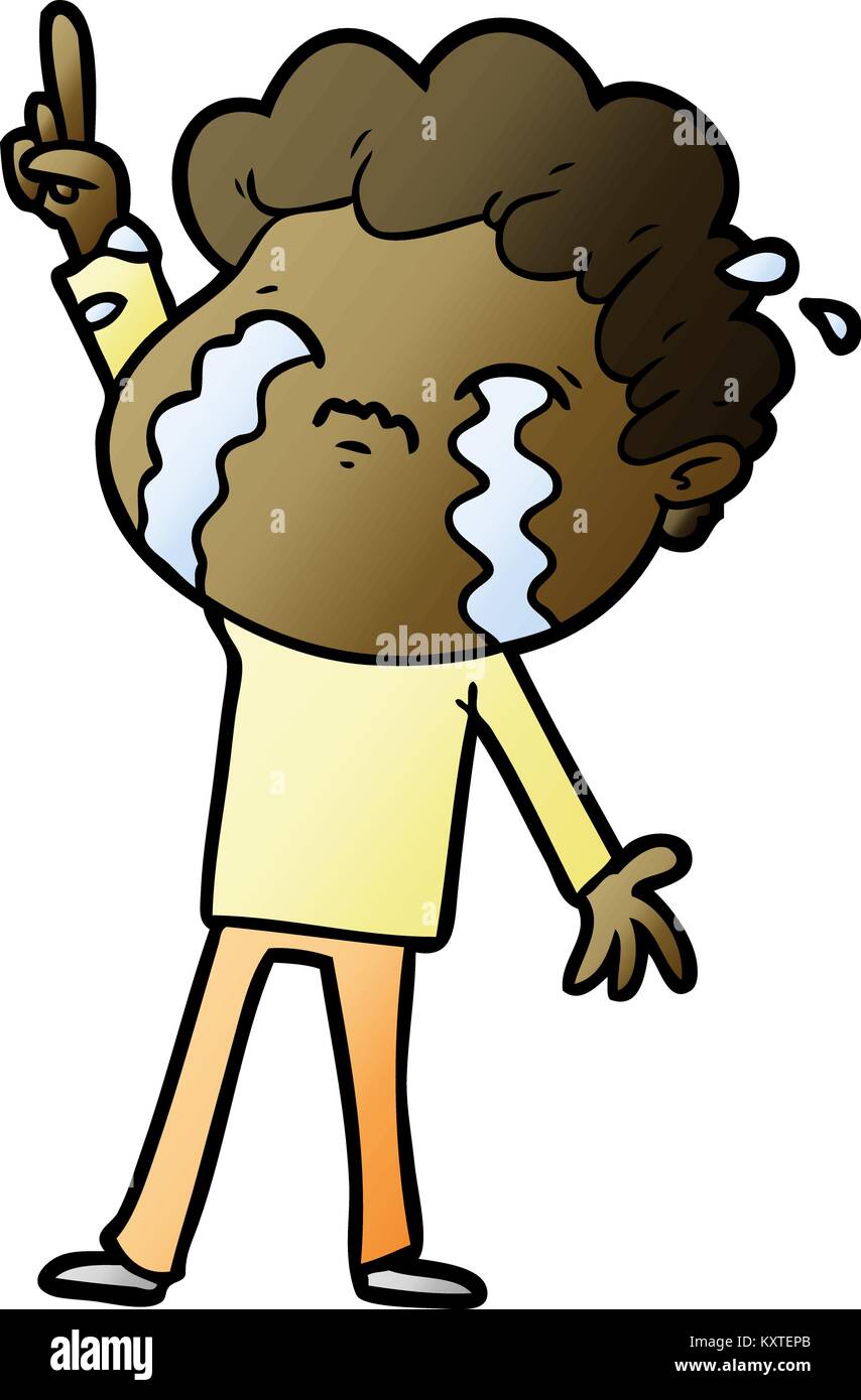 cartoon man crying Stock Vector Image & Art - Alamy