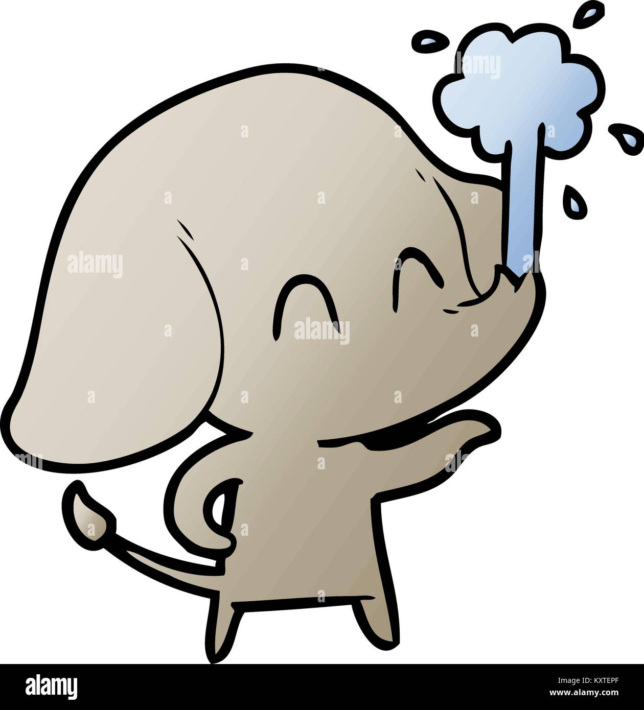 cute cartoon elephant spouting water Stock Vector Image & Art - Alamy