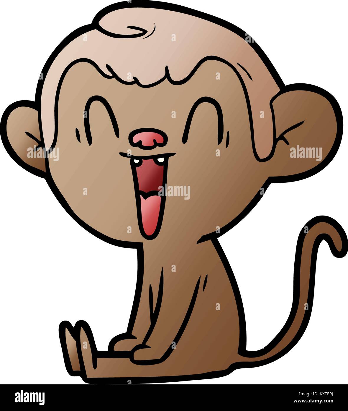 cartoon laughing monkey Stock Vector Image & Art - Alamy
