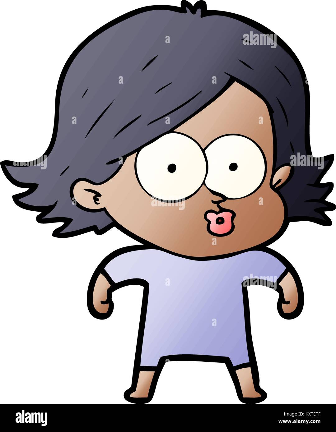 cartoon girl pouting Stock Vector Image & Art - Alamy