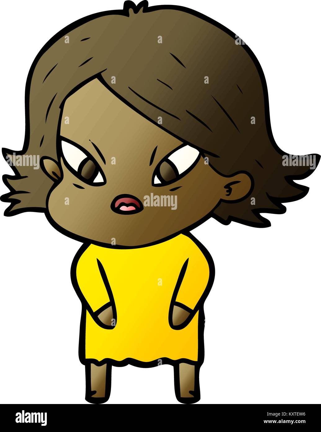 cartoon stressed woman Stock Vector Image & Art - Alamy