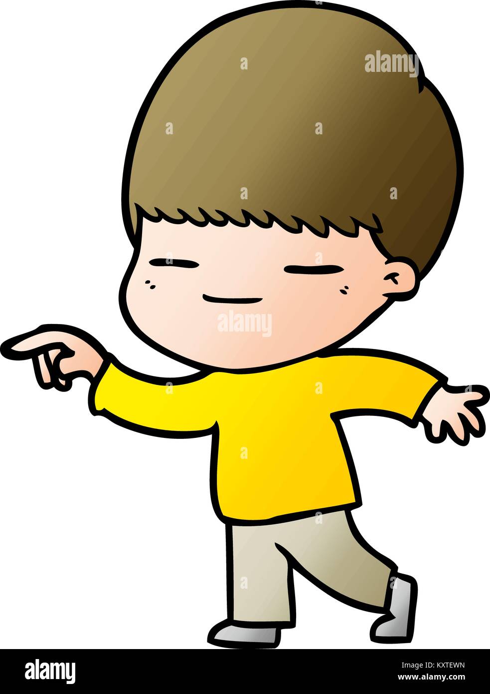 cartoon smug boy Stock Vector Image & Art - Alamy