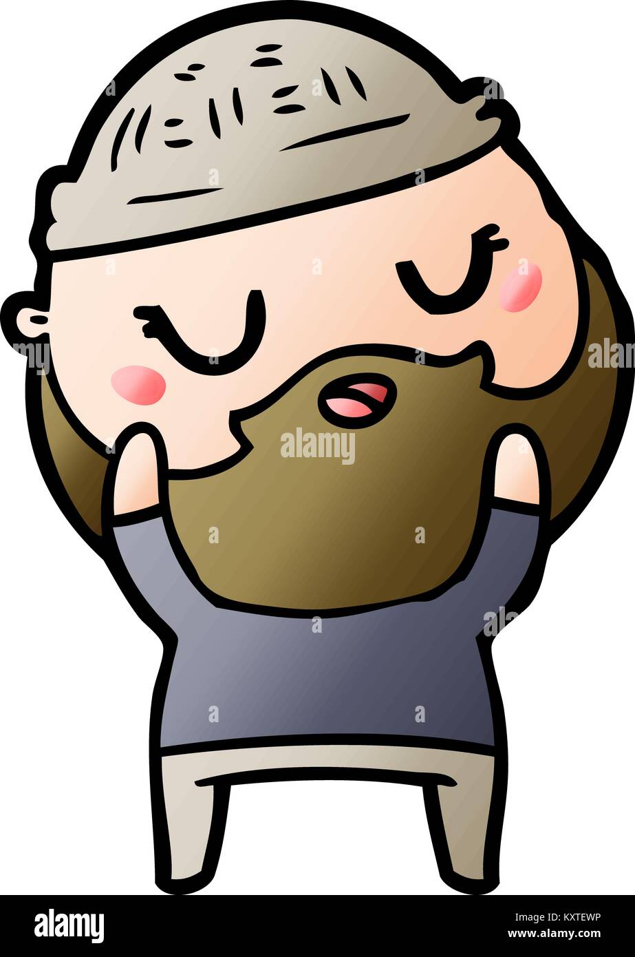 cute cartoon man with beard Stock Vector Image & Art - Alamy
