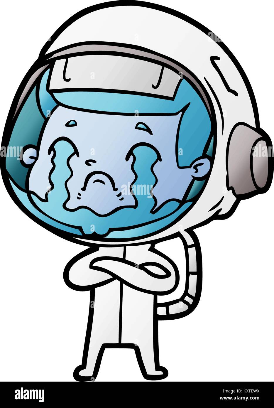 cartoon crying astronaut Stock Vector Image & Art - Alamy