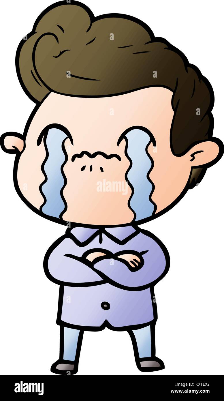 cartoon man crying Stock Vector Image & Art - Alamy