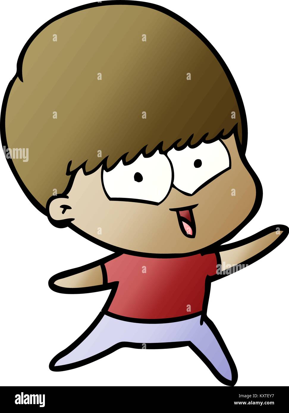 cartoon happy boy Stock Vector Image & Art - Alamy