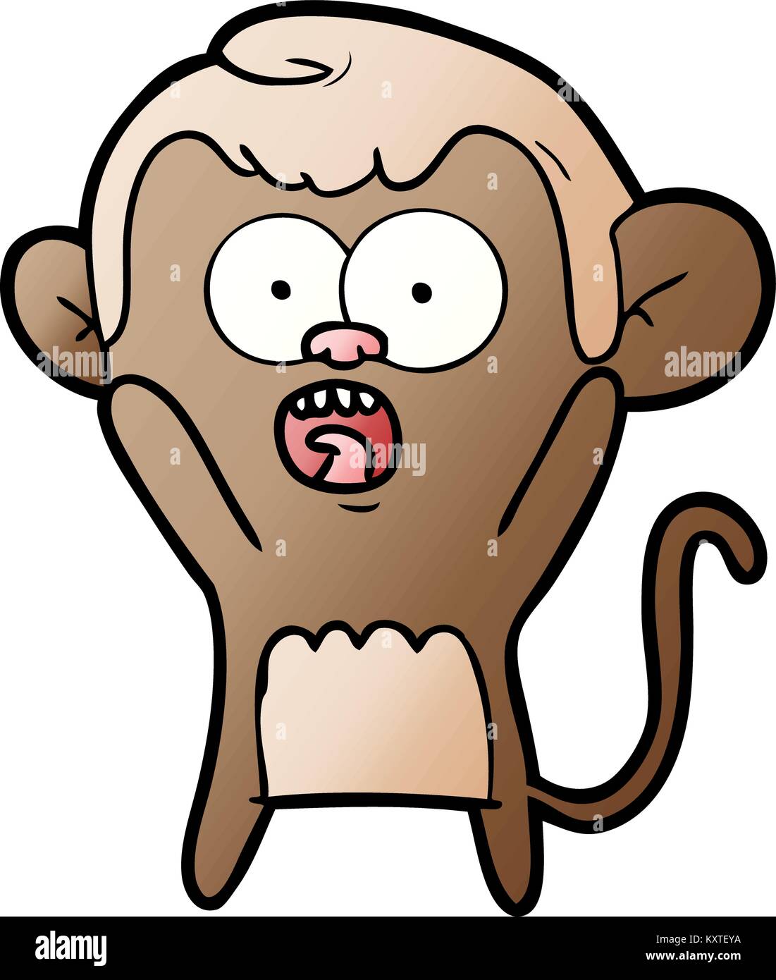 cartoon shocked monkey Stock Vector Image & Art - Alamy