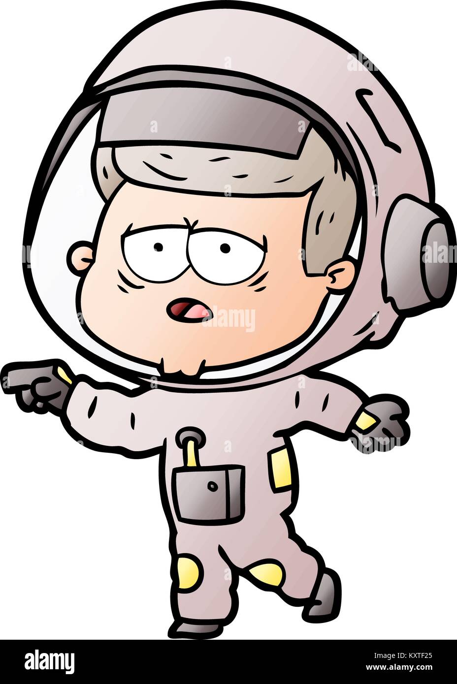 cartoon tired astronaut Stock Vector Image & Art - Alamy