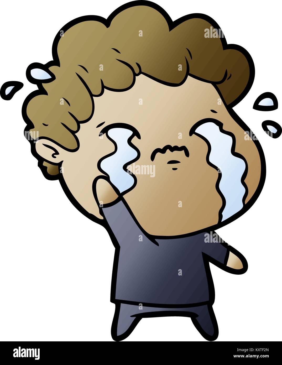 cartoon man crying Stock Vector Image & Art - Alamy