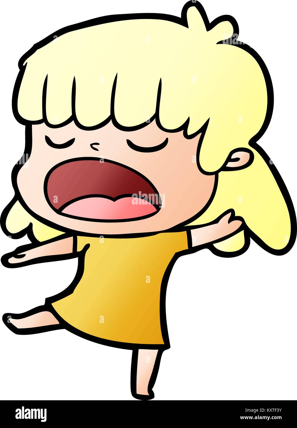 cartoon woman talking loudly Stock Vector Image & Art - Alamy
