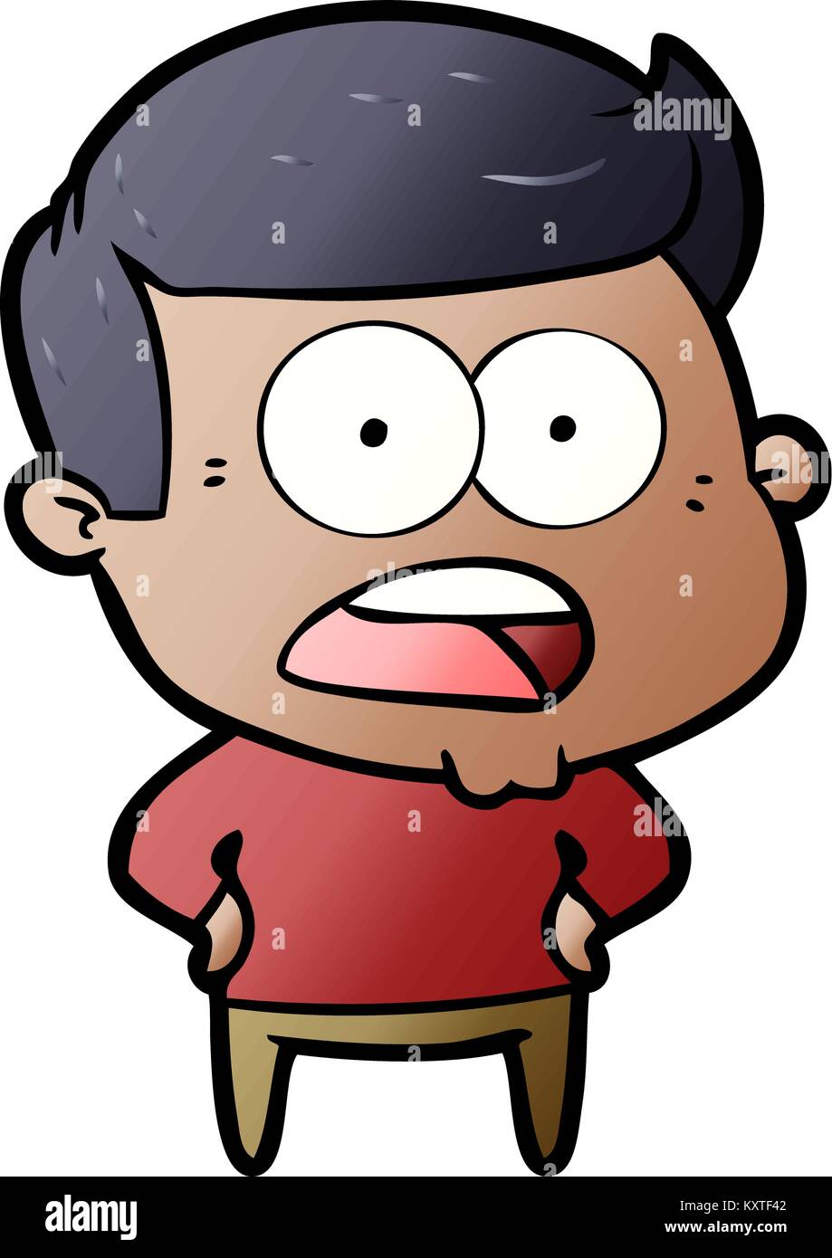 cartoon shocked man Stock Vector Image & Art - Alamy