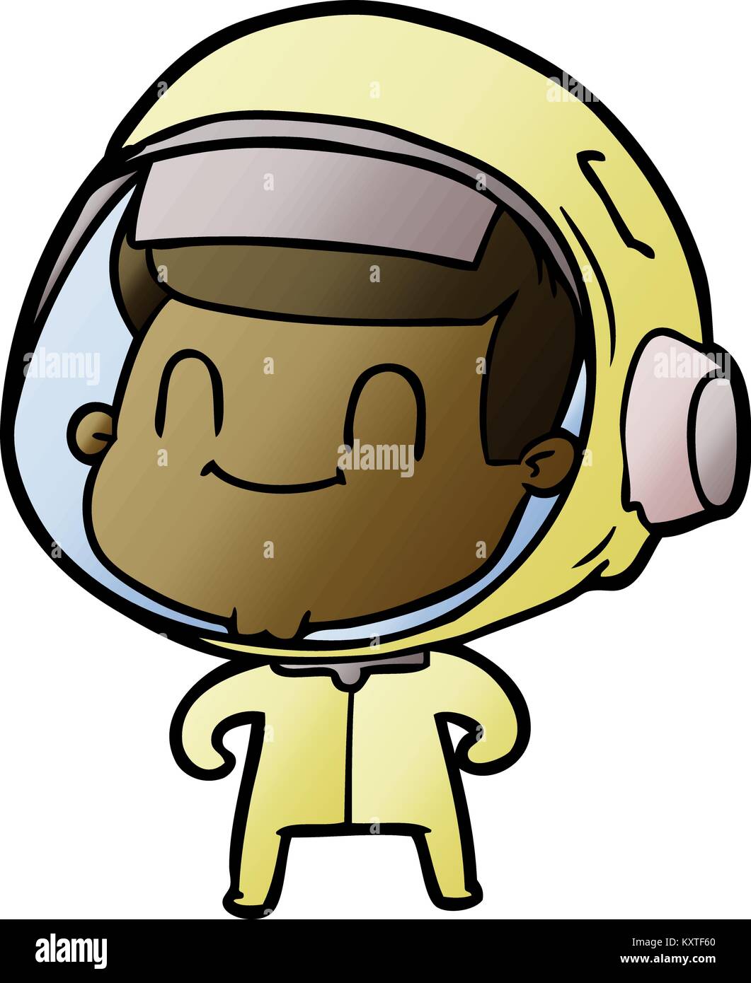 happy cartoon astronaut man Stock Vector Image & Art - Alamy