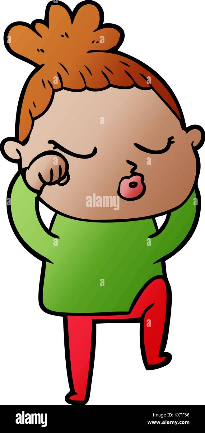 cartoon calm woman Stock Vector Image & Art - Alamy