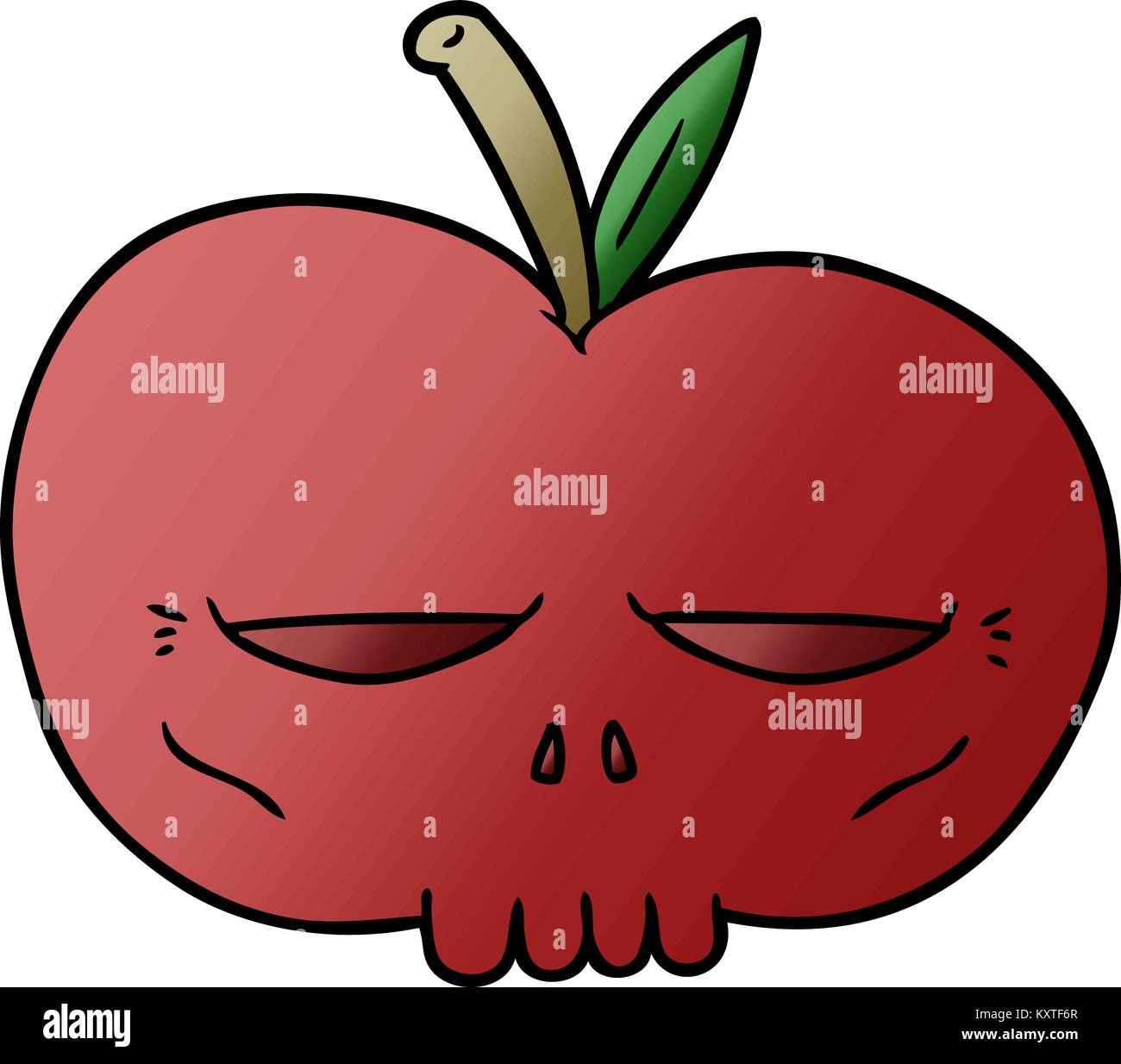 cartoon spooky skull apple Stock Vector Image & Art - Alamy