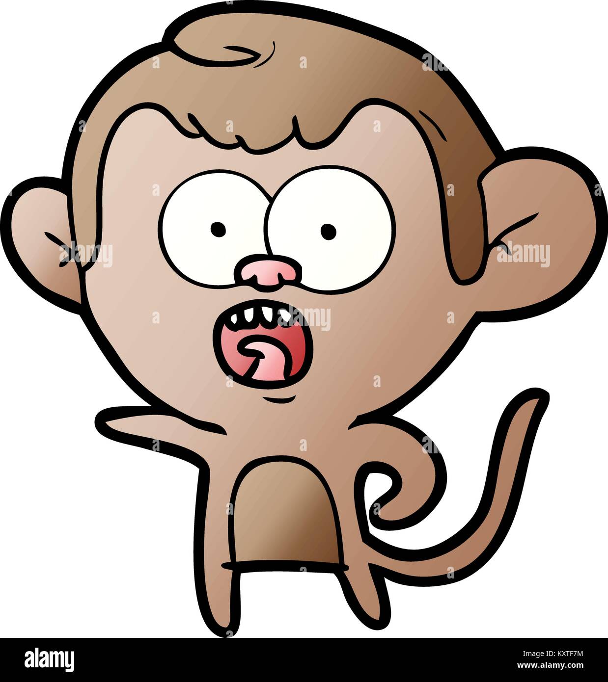 cartoon shocked monkey Stock Vector Image & Art - Alamy