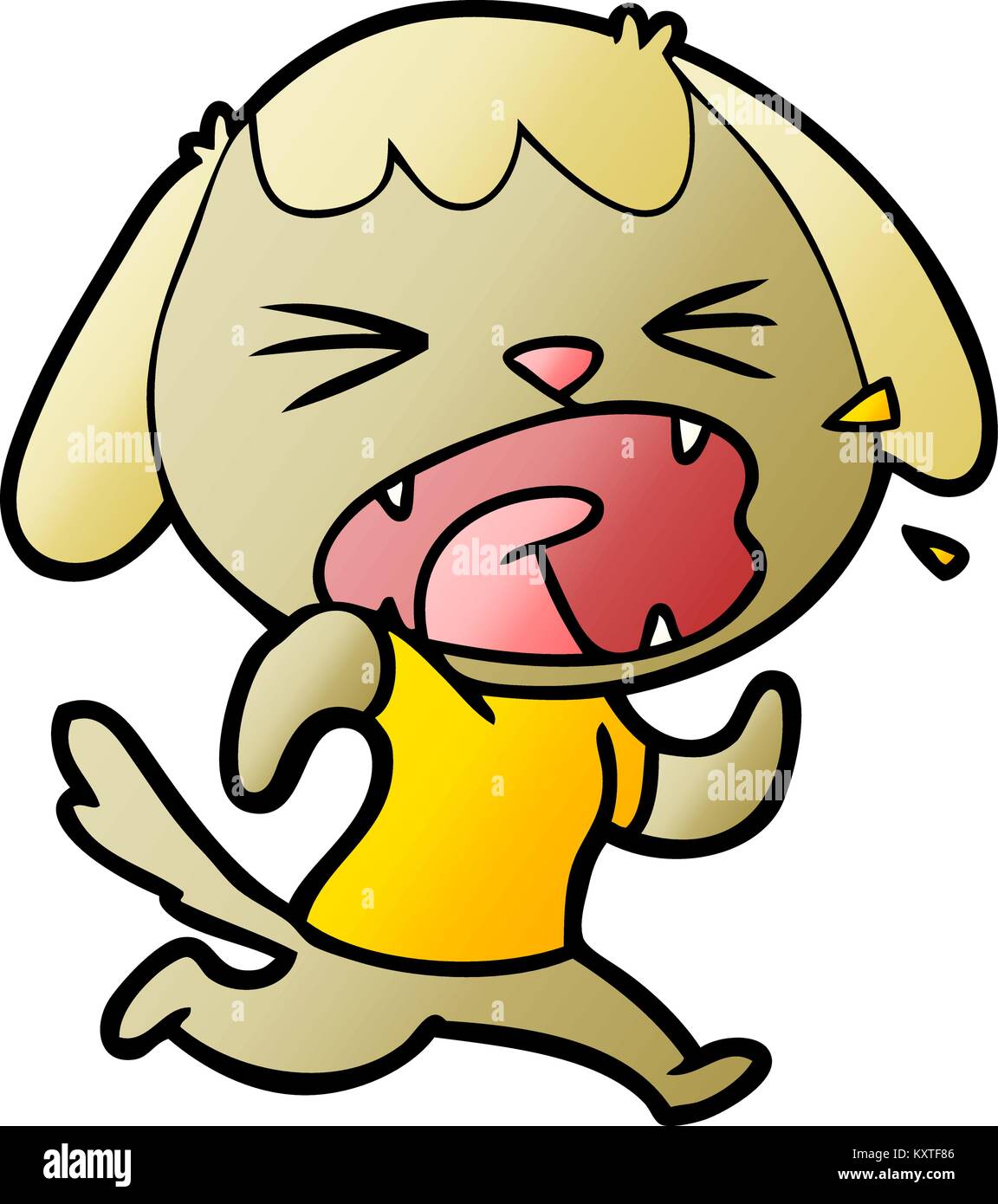 cute cartoon dog barking Stock Vector Image & Art - Alamy