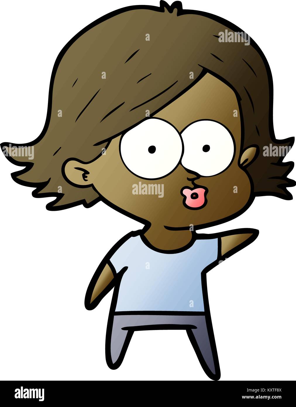 cartoon girl pouting Stock Vector Image & Art - Alamy