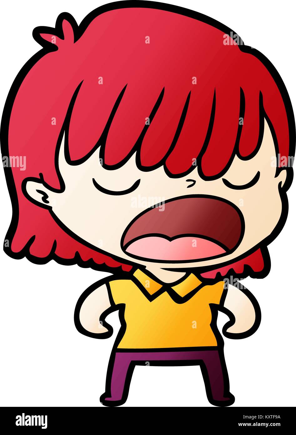 cartoon woman talking loudly Stock Vector Image & Art - Alamy
