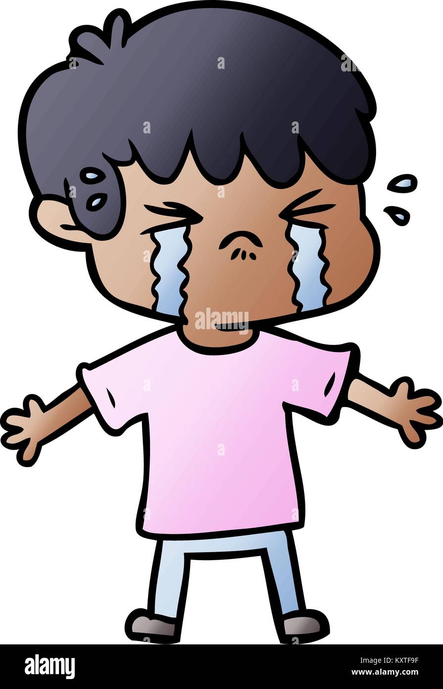 cartoon boy crying Stock Vector Image & Art - Alamy