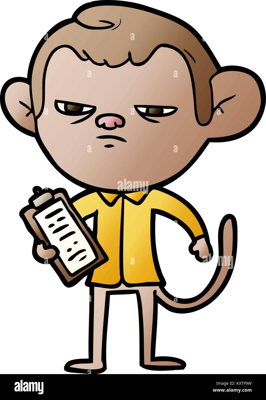 cartoon annoyed monkey boss Stock Vector Image & Art - Alamy