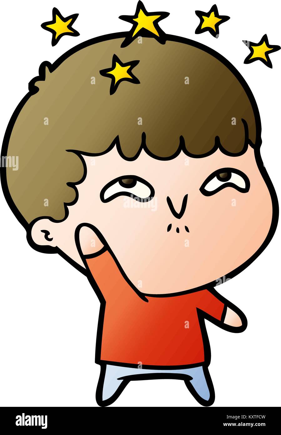 cartoon amazed boy Stock Vector Image & Art - Alamy