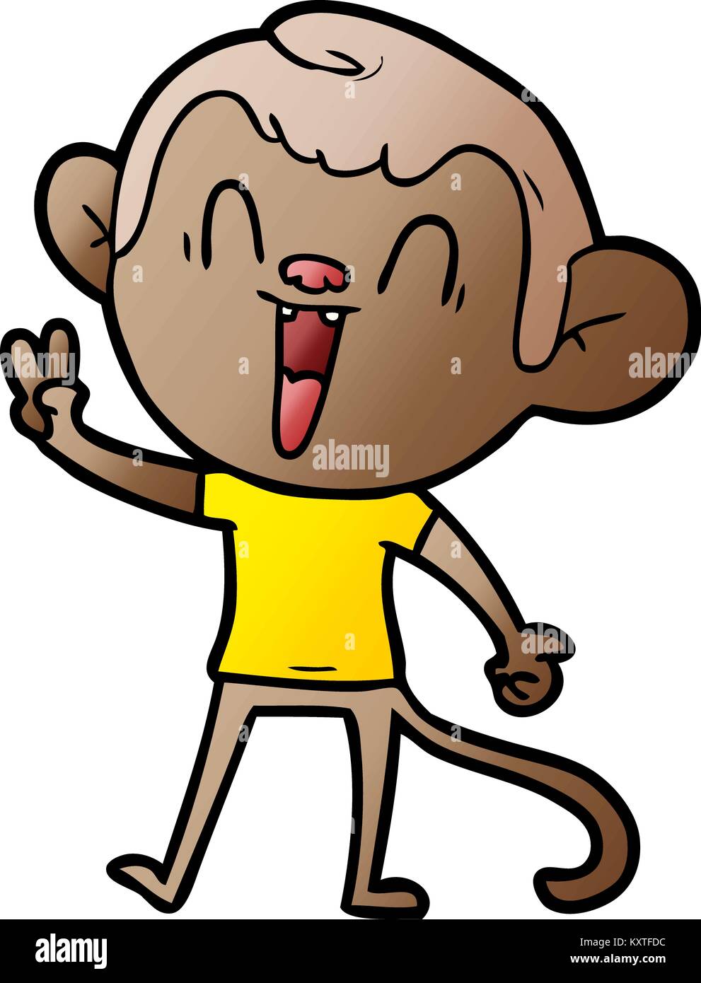 cartoon laughing monkey Stock Vector Image & Art - Alamy