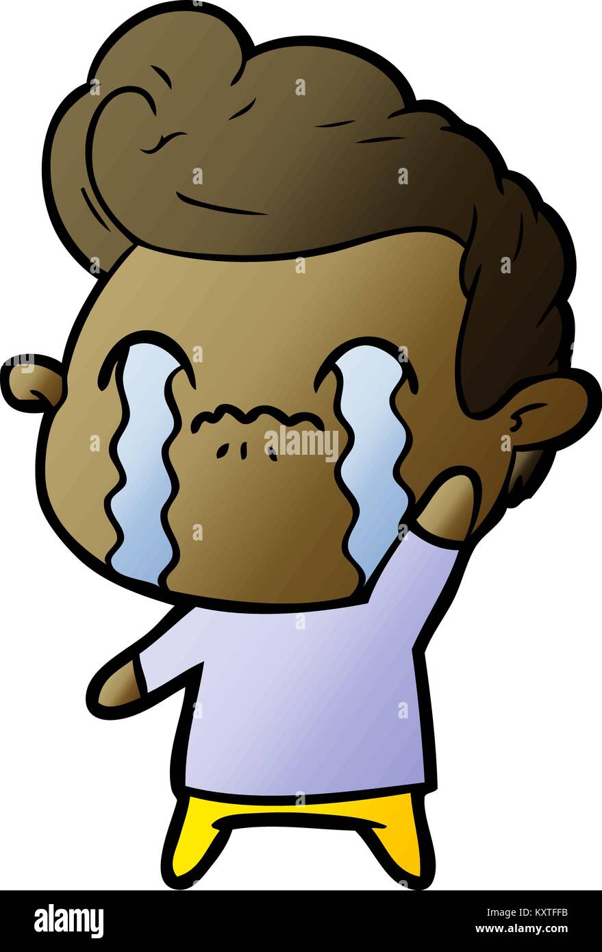 cartoon man crying Stock Vector Image & Art - Alamy