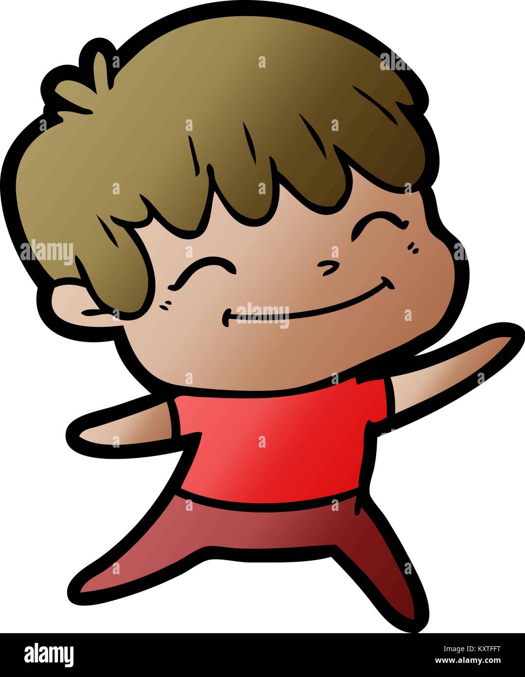 cartoon happy boy Stock Vector Image & Art - Alamy