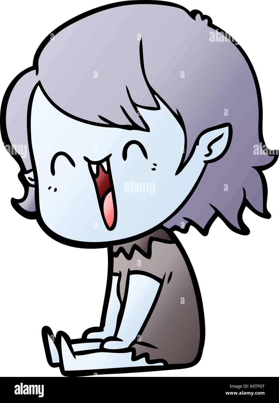 cute cartoon happy vampire girl Stock Vector Image & Art - Alamy